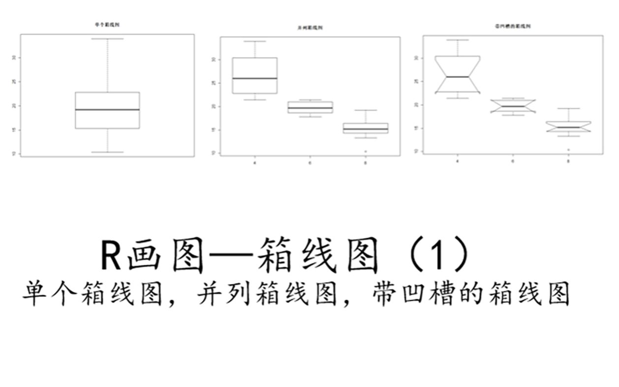 R语言画图—箱线图(1)单个箱线图,并列箱线图,带凹槽的箱线图