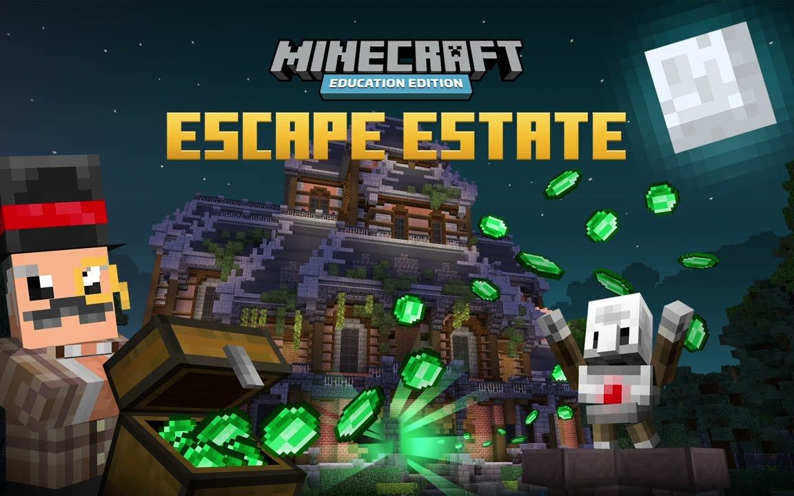 我的世界编程一小时:《逃出庄园》地图 - Minecraft 官方宣传片_哔哩...