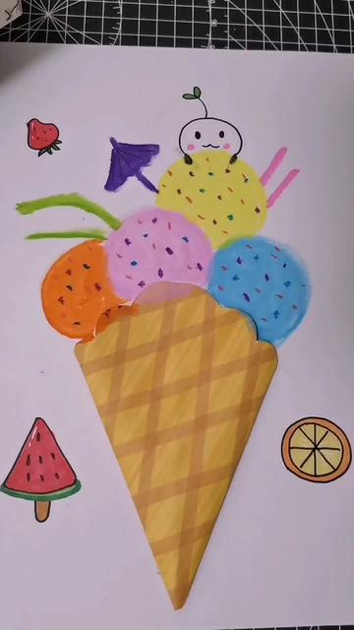 冰激凌这样画超好吃,还不快来一起画 简笔画 ...