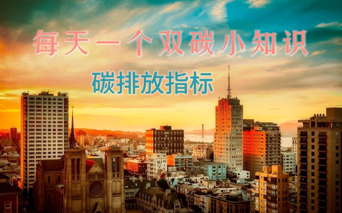 每天一个双碳小知识——碳排放指标