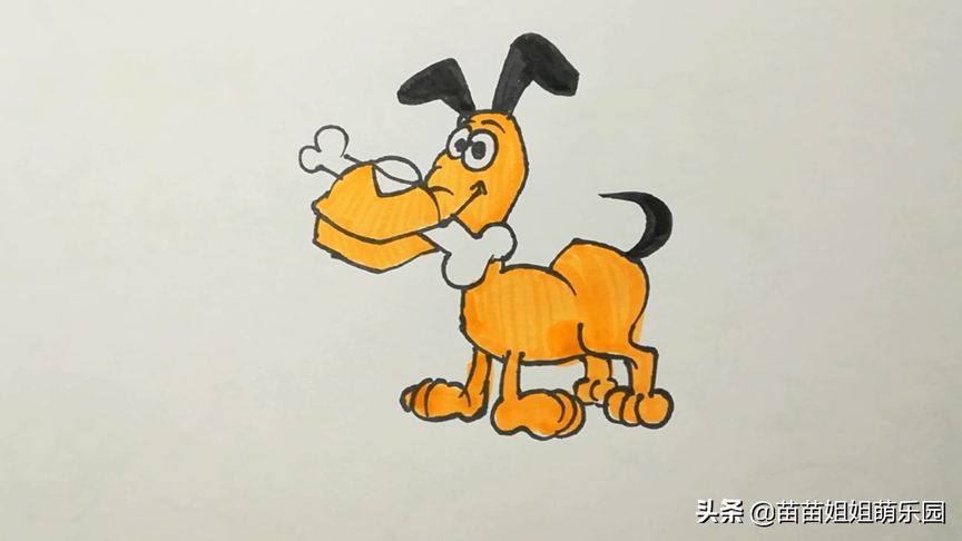 简笔画教程,小狗简笔画教程