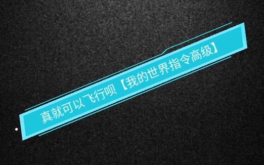 【我的世界指令】都0202秒了,还不会生存飞行呢
