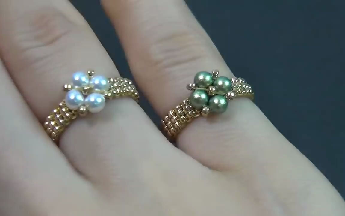 如何使用 3mm 米珠制作珍珠戒指