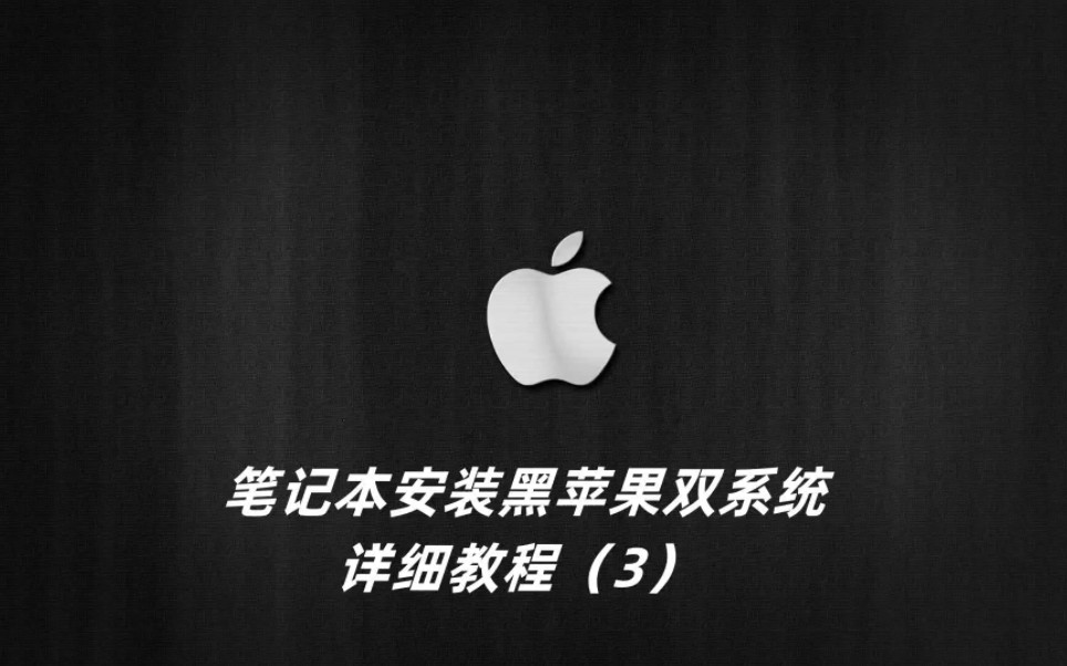 电脑安装黑苹果双系统详细教程(3)
