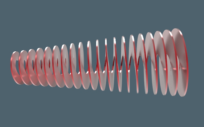 在creo中使用trajpar来画渐变螺旋