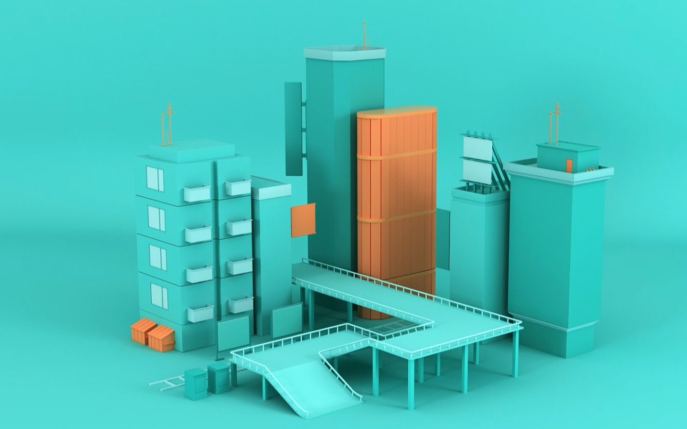 【C4D教程】C4D楼房建模动画渲染教程(9集)