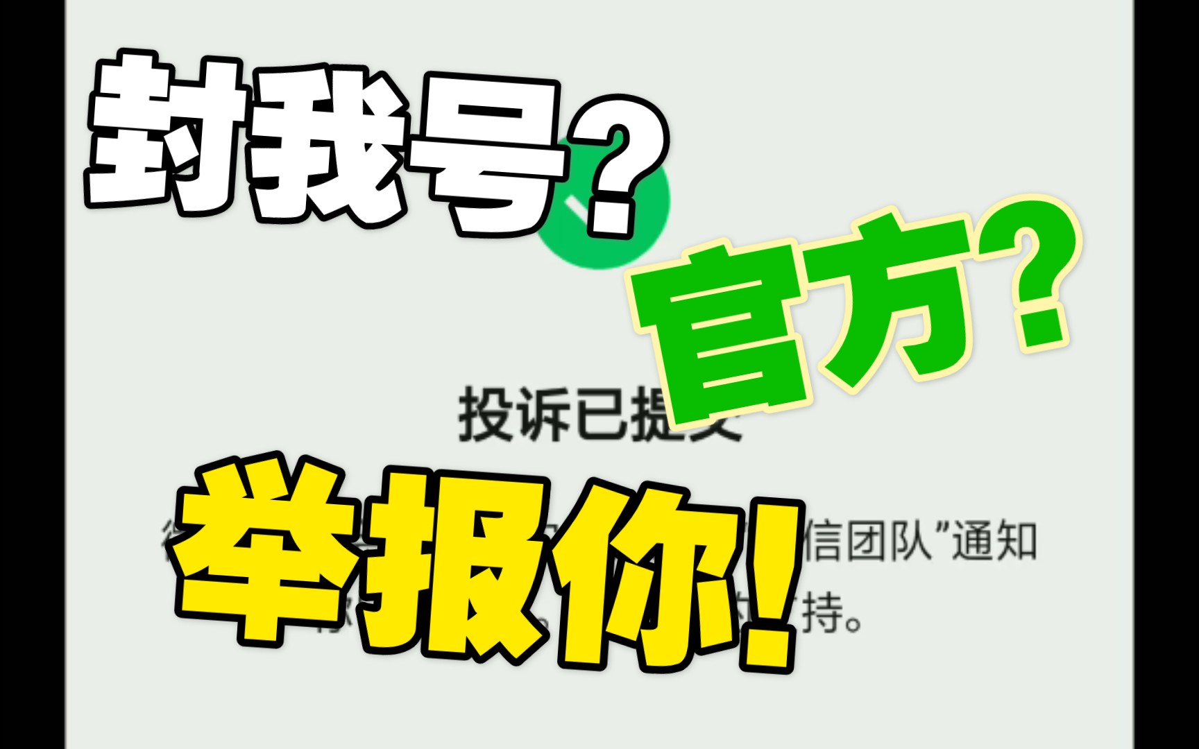 当你投诉微信官方会发生什么?【半半半透明】沙雕操作