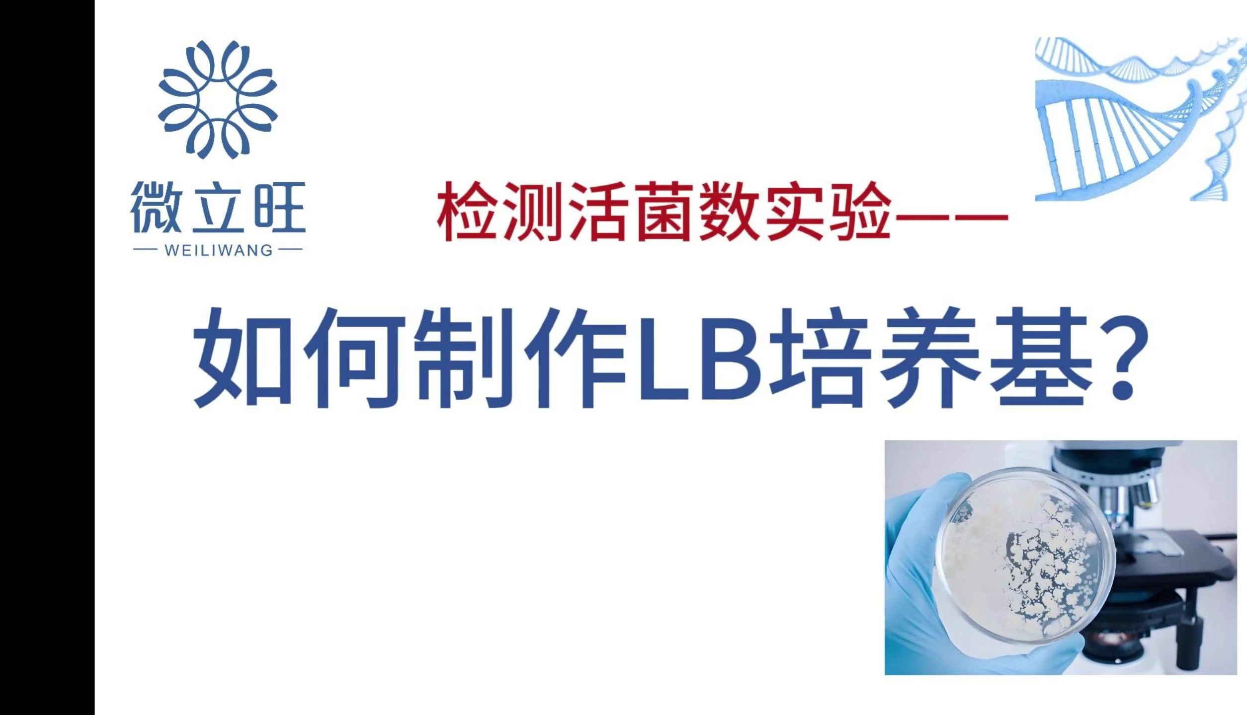 检测活菌数(1)—如何制作LB培养
