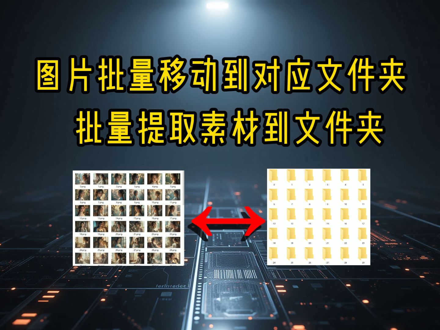 批量移动图片(模型)到对应的文件夹里,批量提取同类型素材