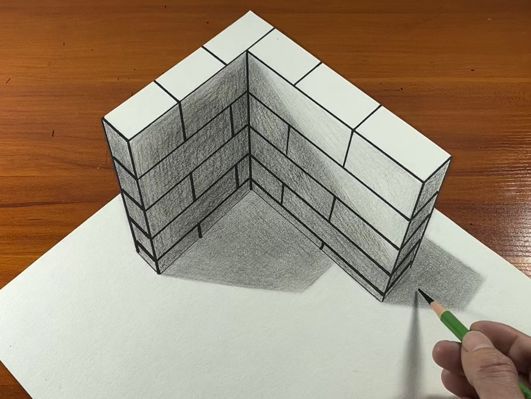 教你画简单墙立体画