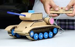 如何用纸板制作一辆遥控坦克