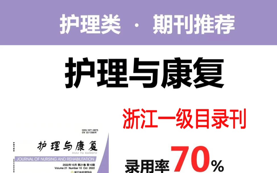 录用率高的离谱的护理类期刊,要求低收综述