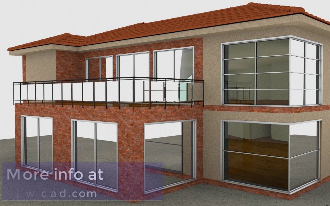 C4D插件LWCAD让你在15中建模出专业的房子模型(中文字幕)