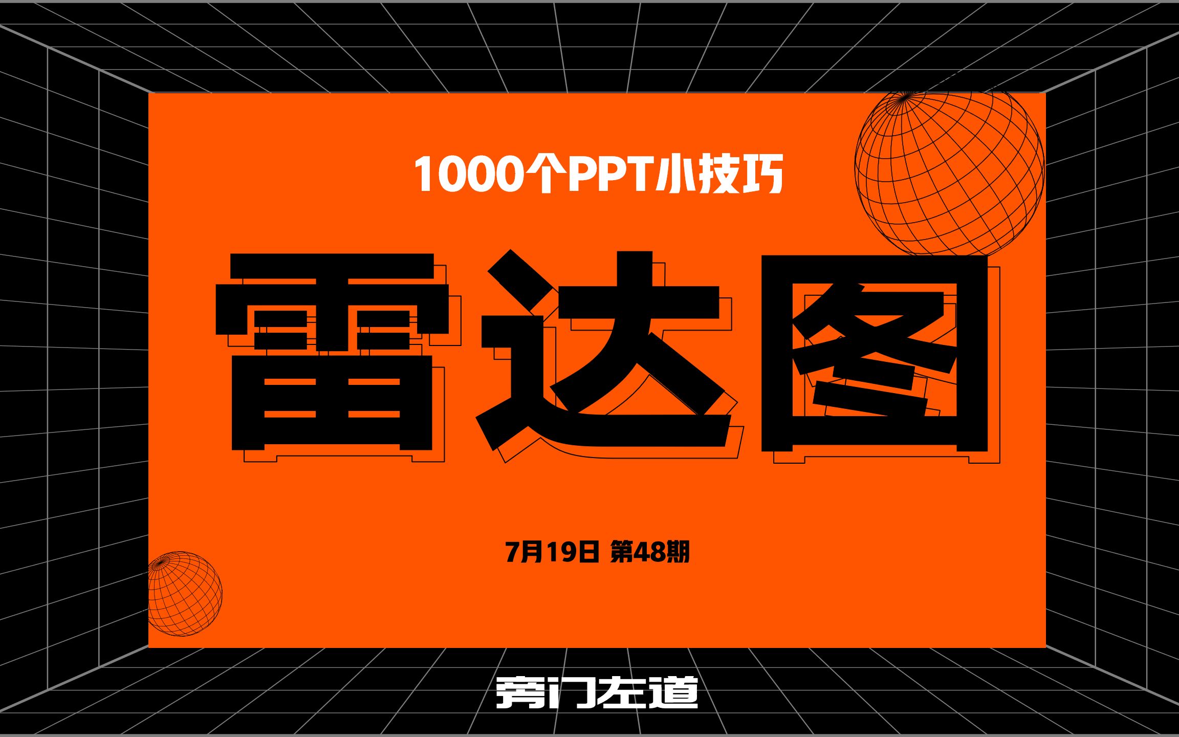 PPT图表用上雷达图,超有逼格!【1000个PPT小技巧 第48期】7.19直播...
