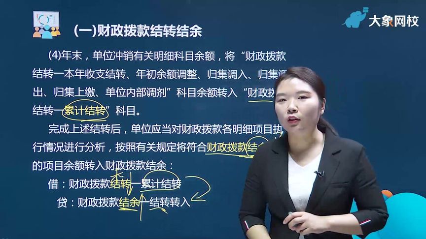 会计实务精讲-政府单位会计核算|大象网校