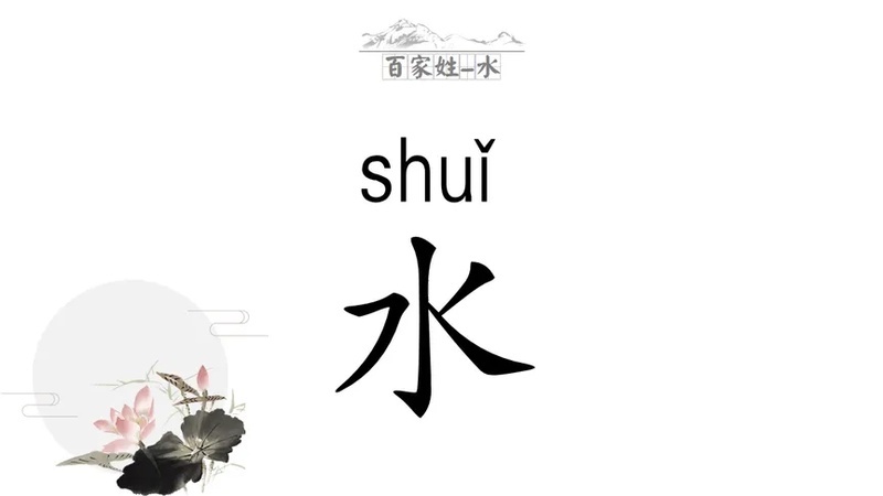 水字笔画笔顺动画演示,百家姓水