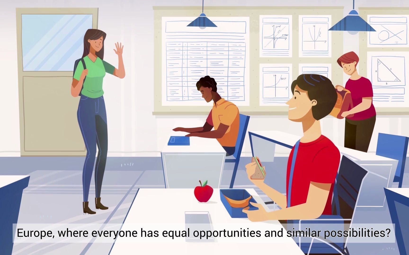 AE【打开脑洞】欧洲教育补助金社会运动MG角色动画短片