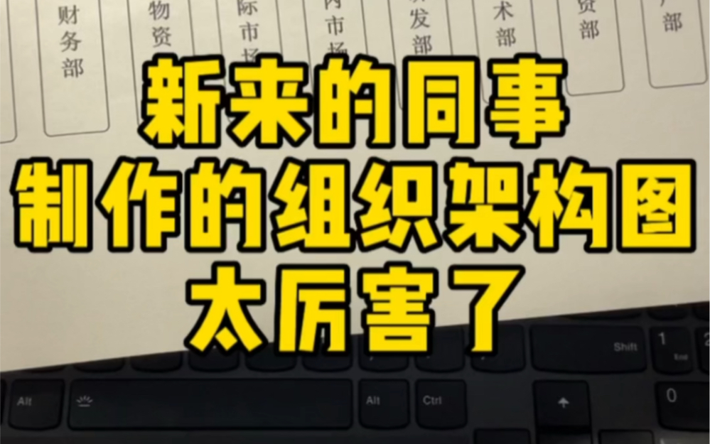 新来的同事制作组织架构图太牛了