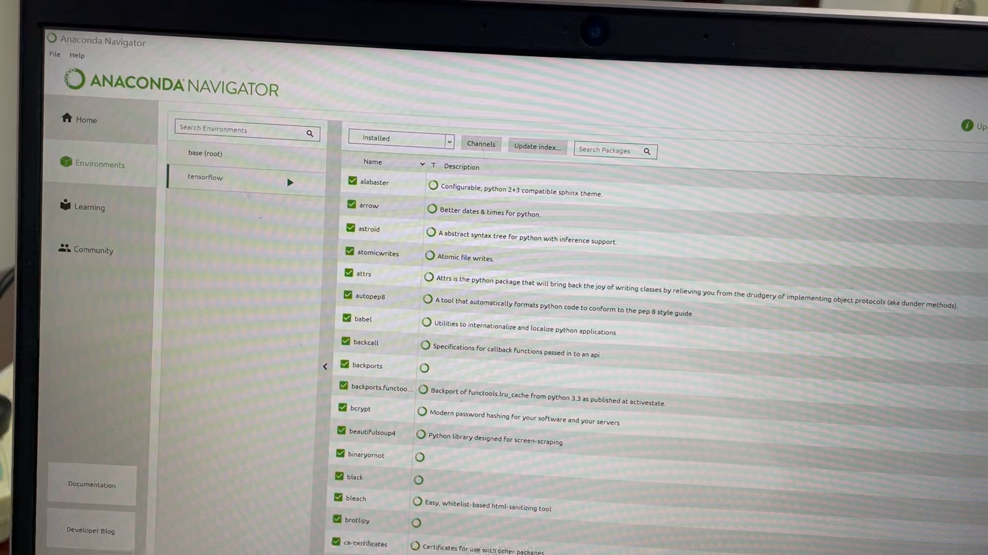 关于如何重新创建anaconda—tensor flow环境。已经遇见的问题。博客:...