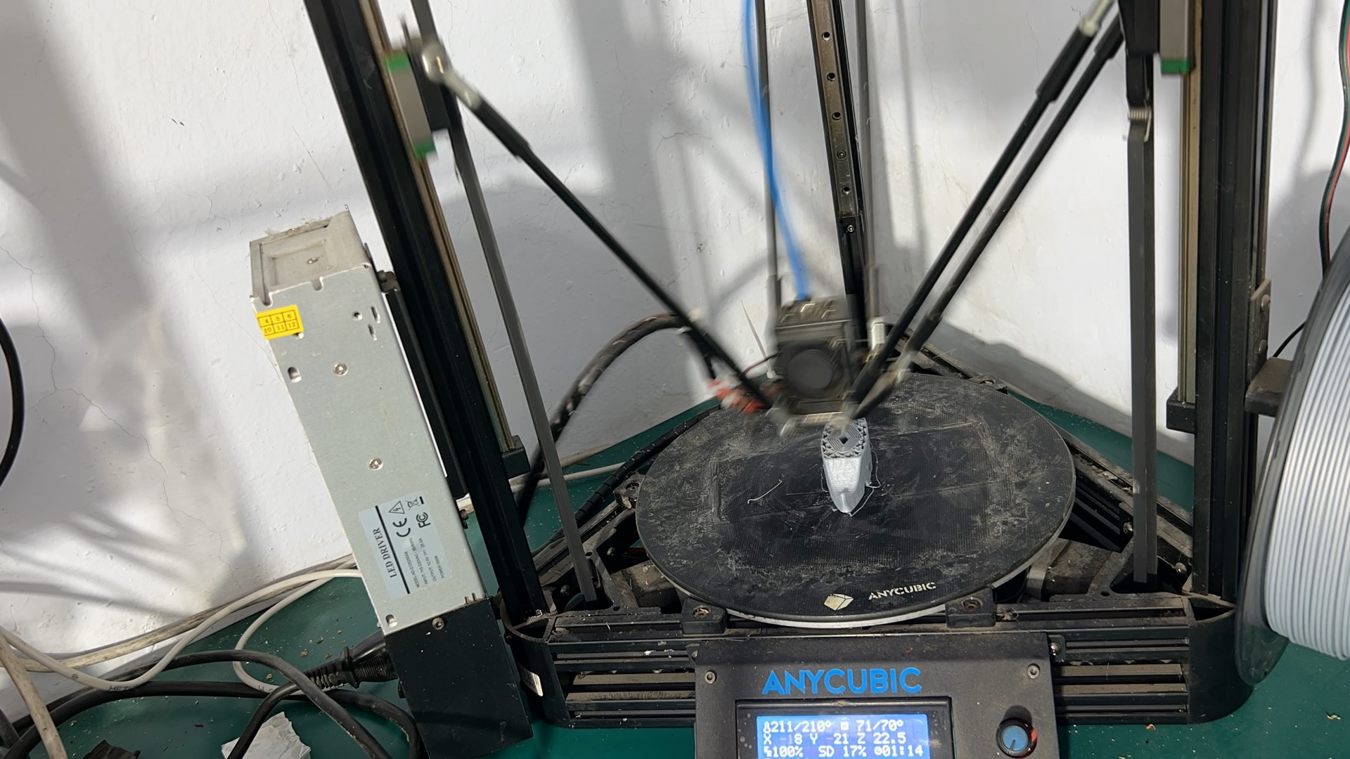 纵维立方三角洲#3D打印机挑战伸缩剑ߗ�️五年前的打印机