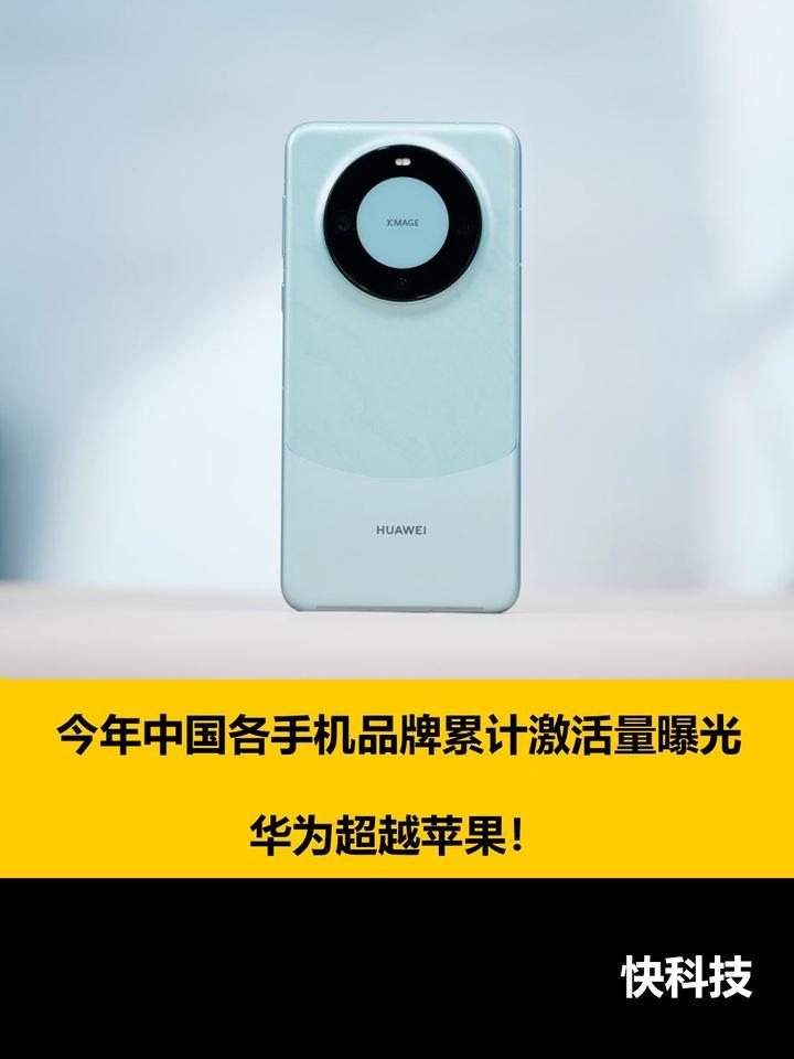 今年中国各手机品牌累计激活量曝光:华为超越苹果!#华为 #苹果