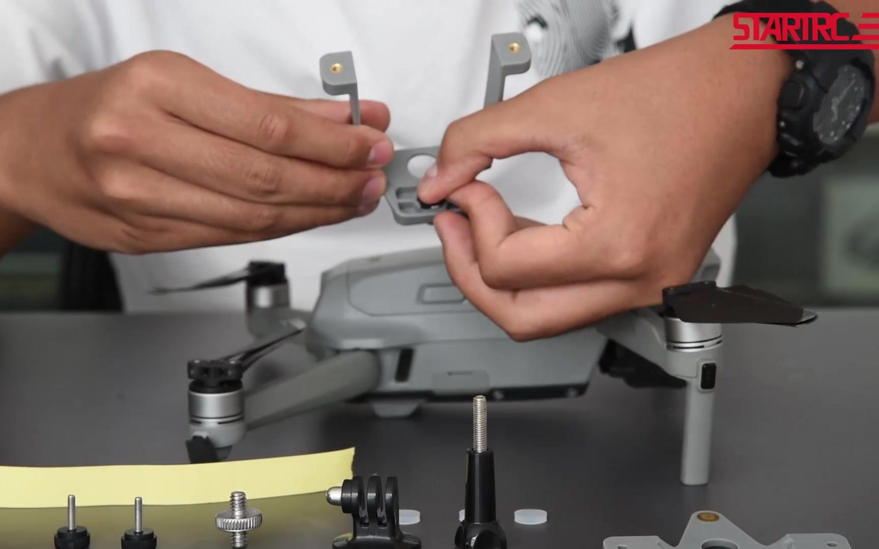 STARTRC 大疆DJI Mavic air 2 相机固定架 开箱+安装使用视频