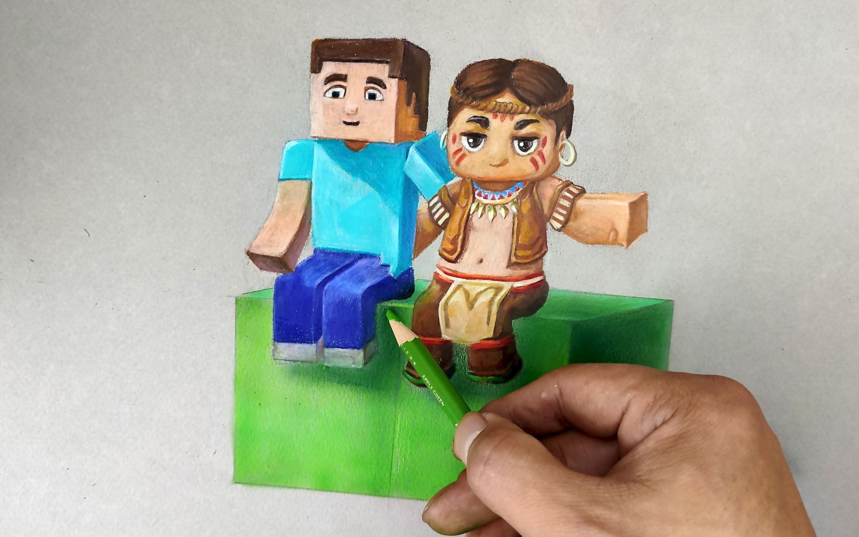 为了我的世界和迷你世界的和平,画一幅我们的世界!一起为和平而点赞!