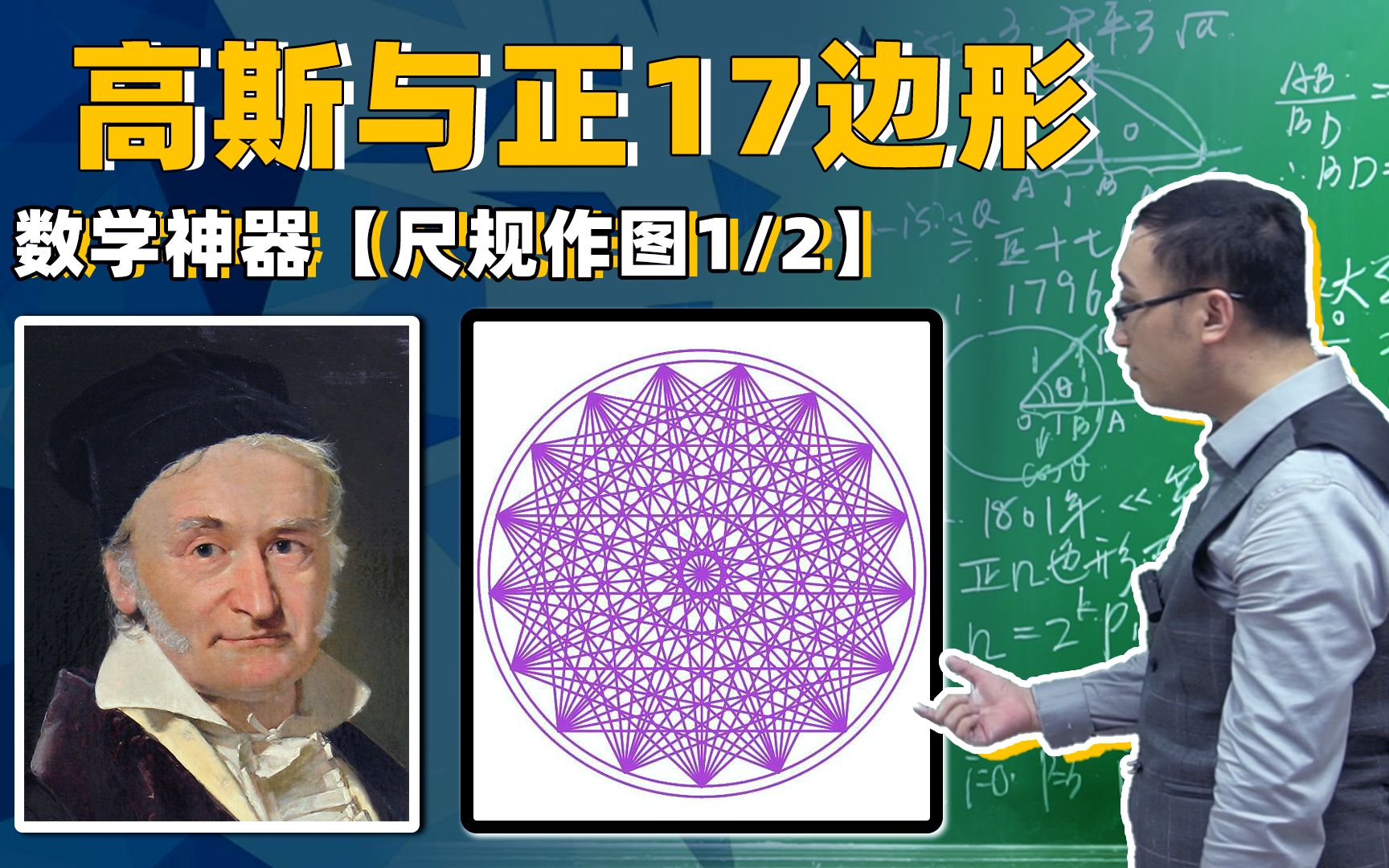 高斯如何做出正17边形?李永乐老师讲数学神器【尺规作图1/2】
