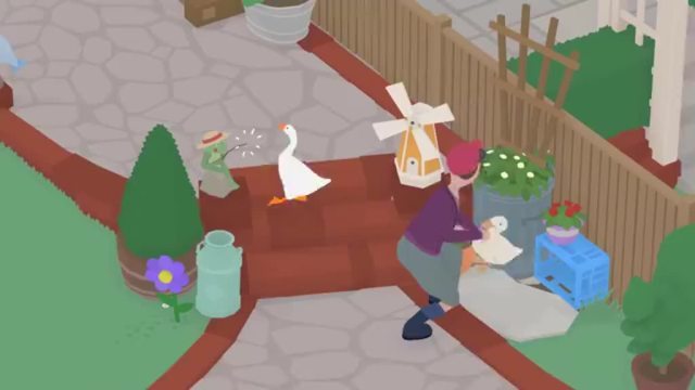 大鹅模拟器第7期:大鹅发誓要救出兄弟,不料园丁一来,怂了