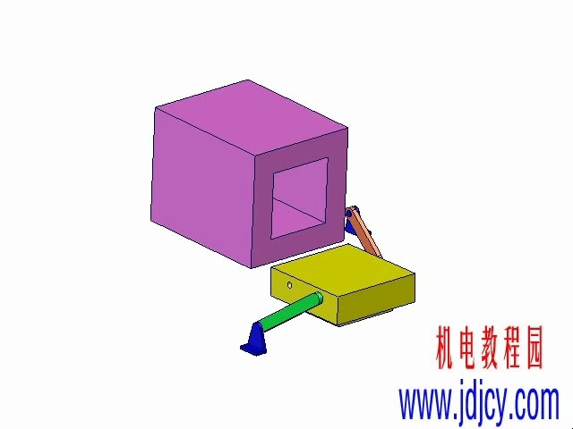 图184 开关炉门机构