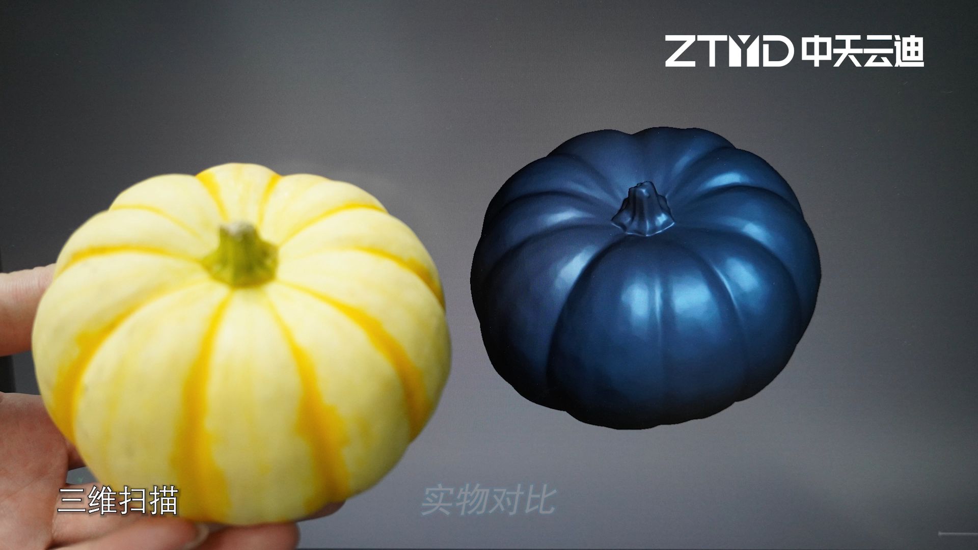 武汉中天云迪:三维扫描技术演示,南瓜快速建模