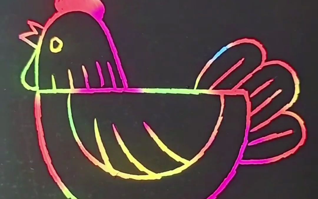 【简笔画】母鸡这样画秒会!你也快来试试吧