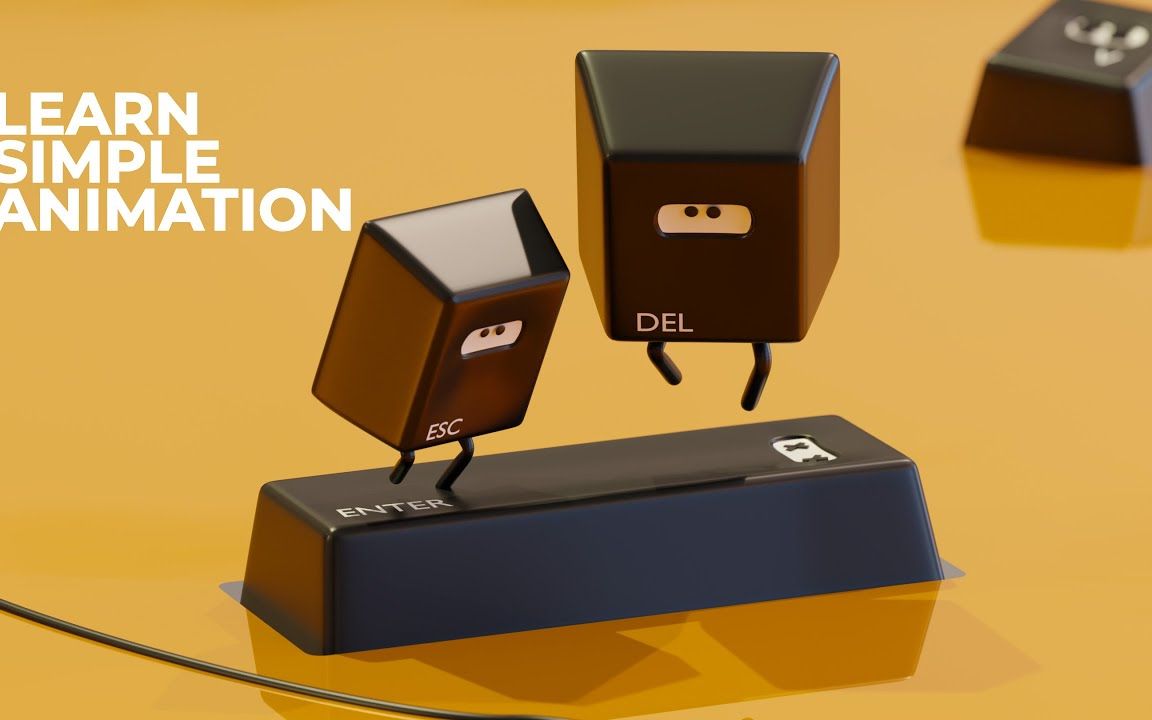 Blender简单骨骼绑定动画的创意乐趣(中英文字幕)