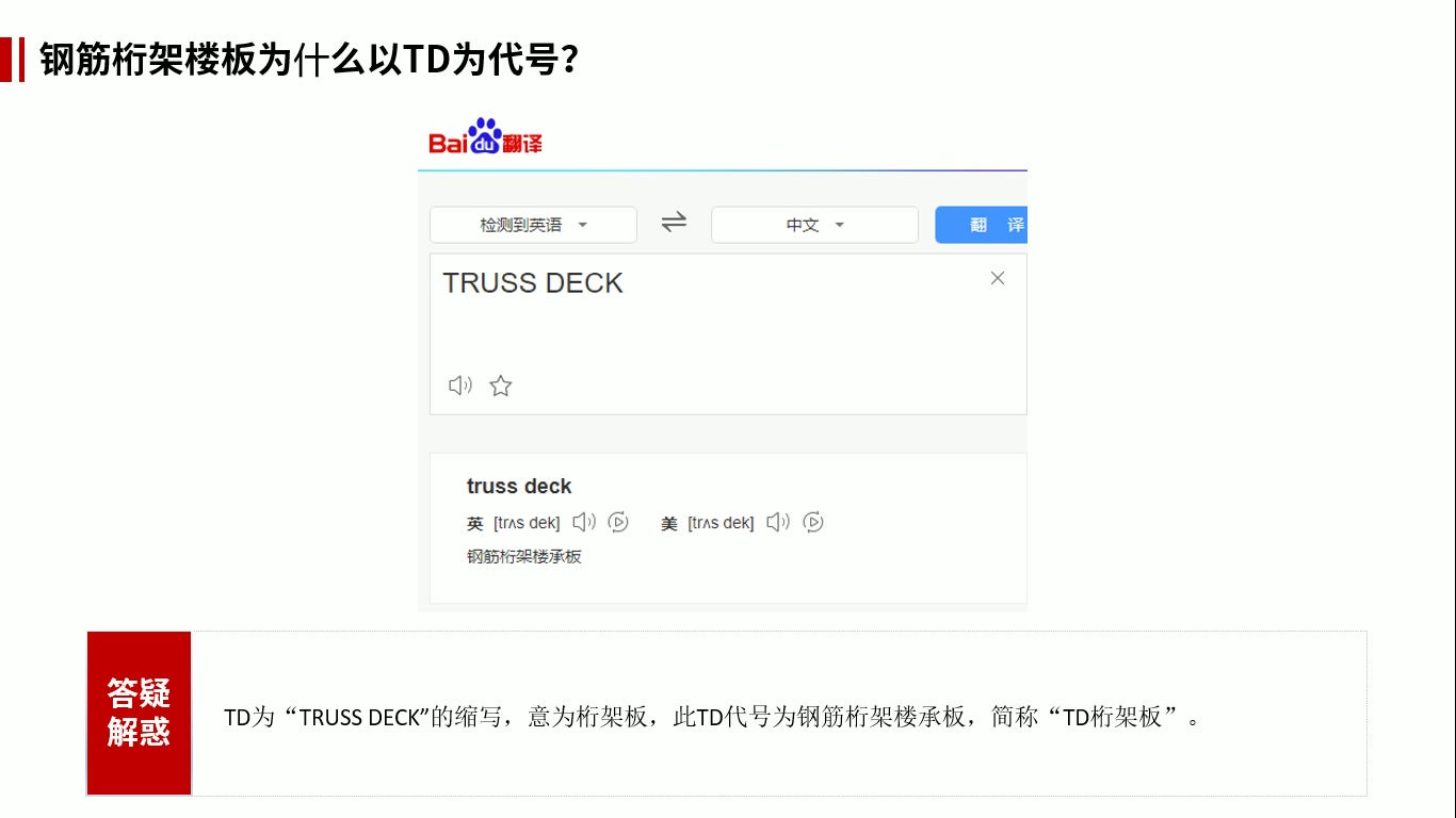 第1讲 钢筋桁架楼承板为什么以TD为代号?
