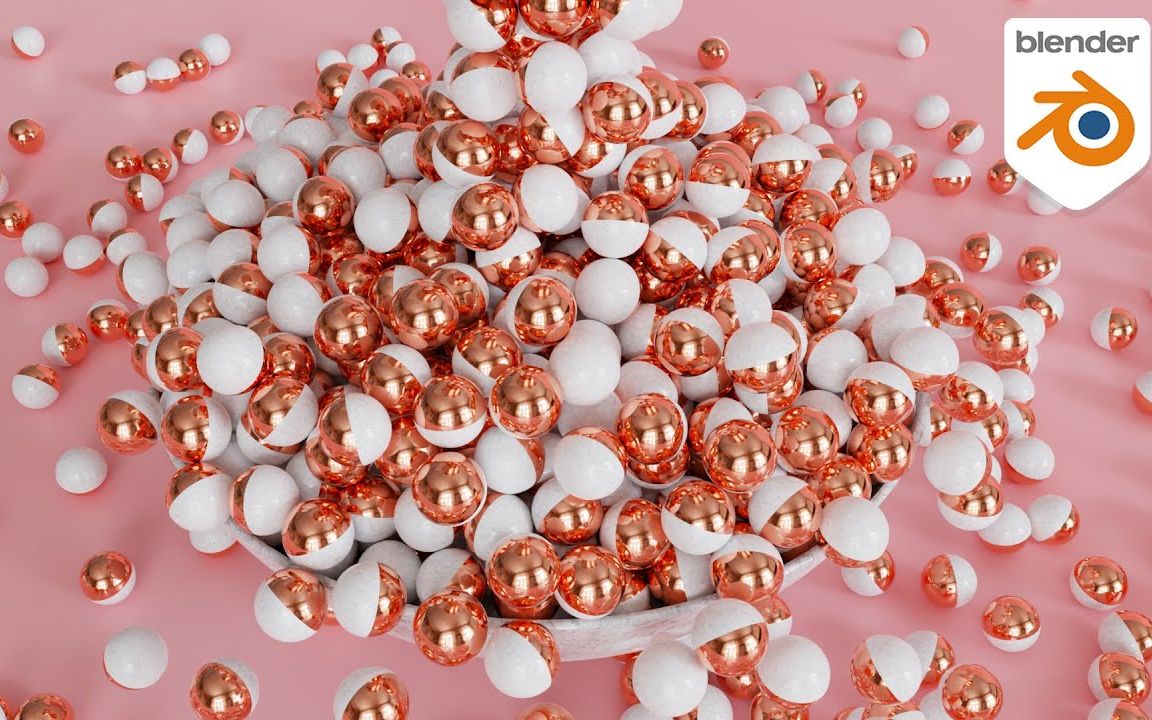 Blender 粒子刚体模拟物理动画教程(中英文字幕)