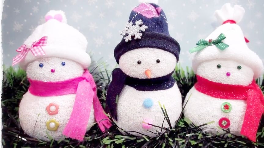 简易手工,雪人的制作方法,没事给孩子做俩个玩呗