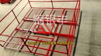塔吊附墙平台 塔吊检修防攀爬 工作平台 红色样式