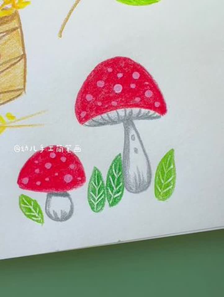 提笔就会的小画-100幅小画打卡了 #简易花草画法 #儿童画 #简笔画 #...