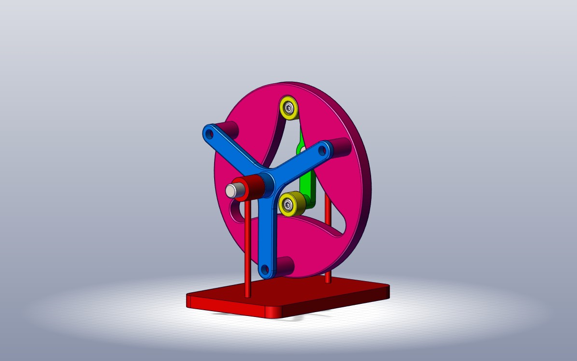 solidworks连续接触传动机构建模+运动