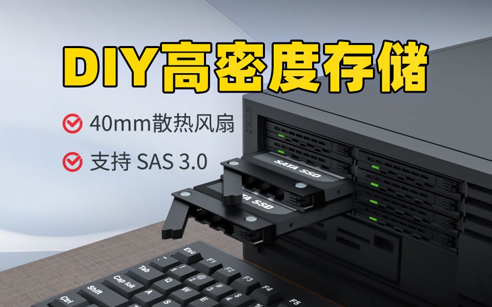 千元内的8盘位SAS/SATA热插拔硬盘抽取盒,适用服务器、NAS发烧友