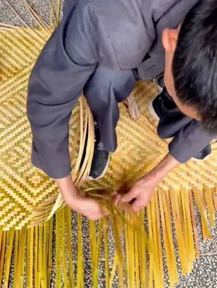 农村传统手艺,编簸箕