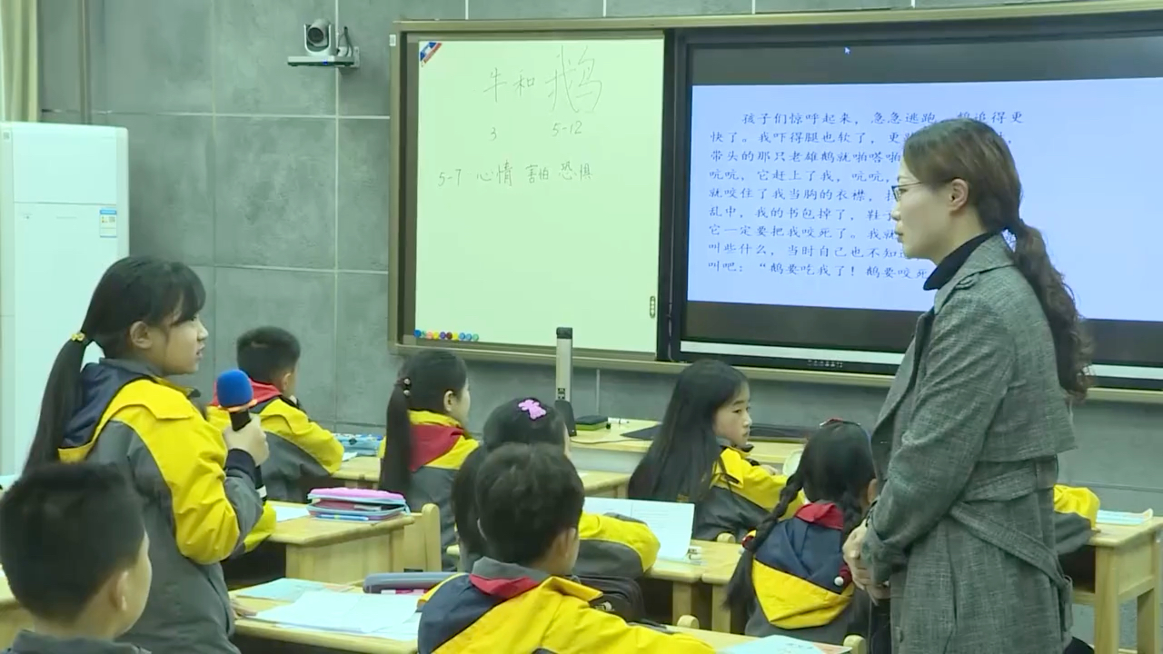 四上:《牛和鹅》(含课件教案) 名师优质公开课 教学实录 小学语文 部编...