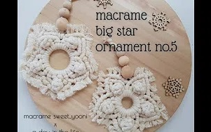 绳编教程-编绳小星星 花边吊饰(材料尺寸见简介)