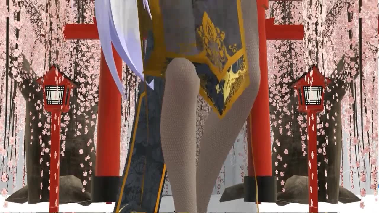 【MMD】樱花丝袜旗袍洛天依+一骑当千!?720p小高清?(新人脑洞第4作)