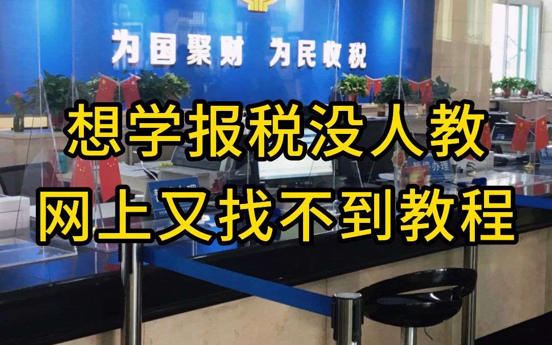 想学习报税,没人教,网上又找不到教程!