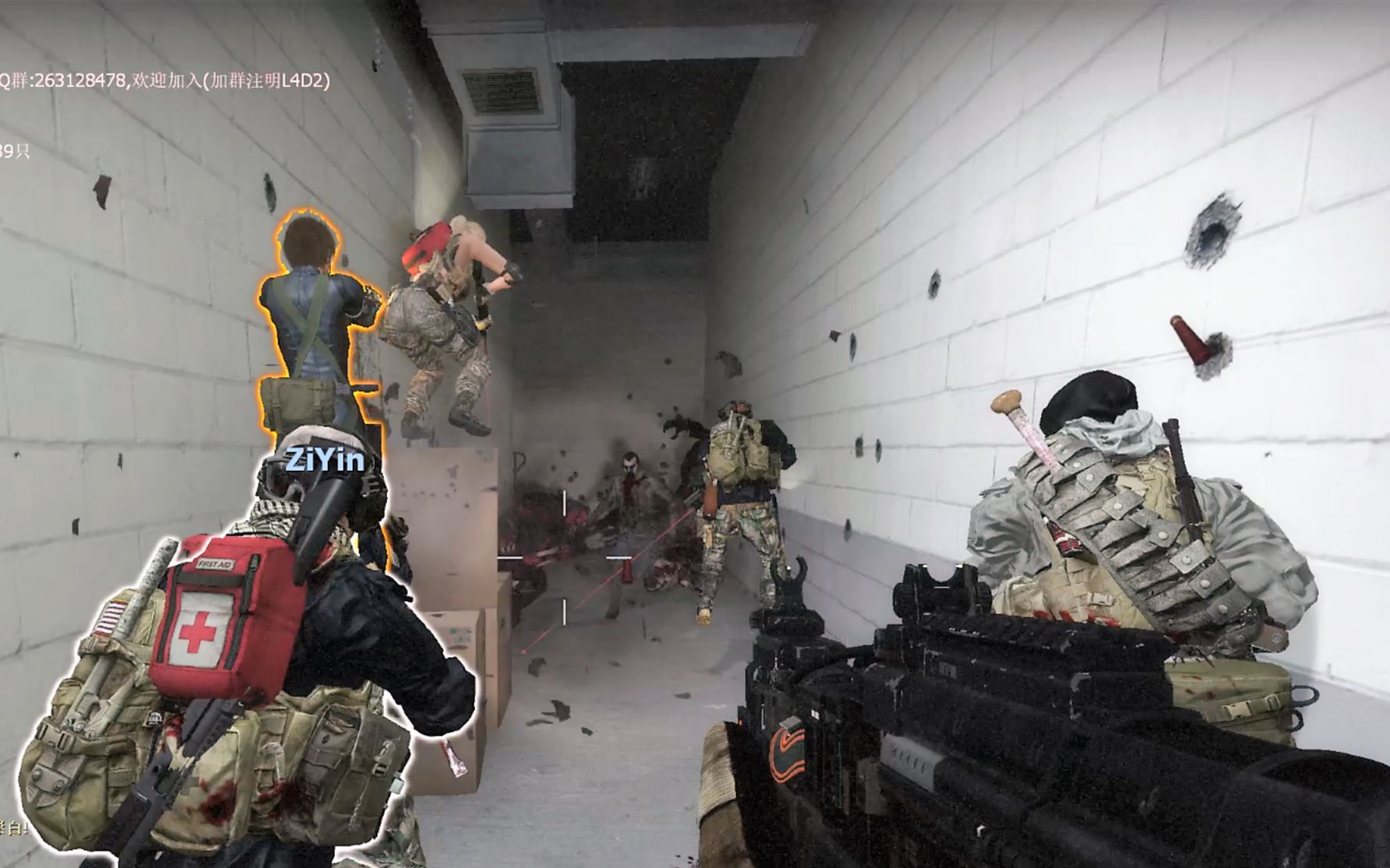 【2K60帧视频】震惊!战地居然出了僵尸模式(滑稽)多人联机在线Left ...