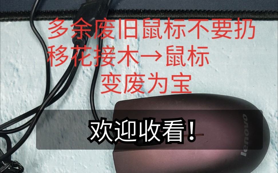 多余废旧鼠标---移花接木变废为宝,循环利用!by 胡搞视频