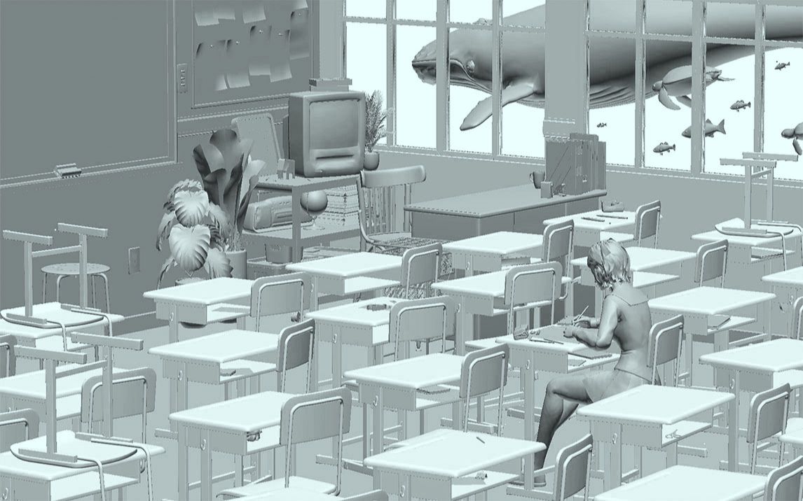 【3Dmax建模】搭建教室场景模型,从拉box开始教你,如何制作完整的...