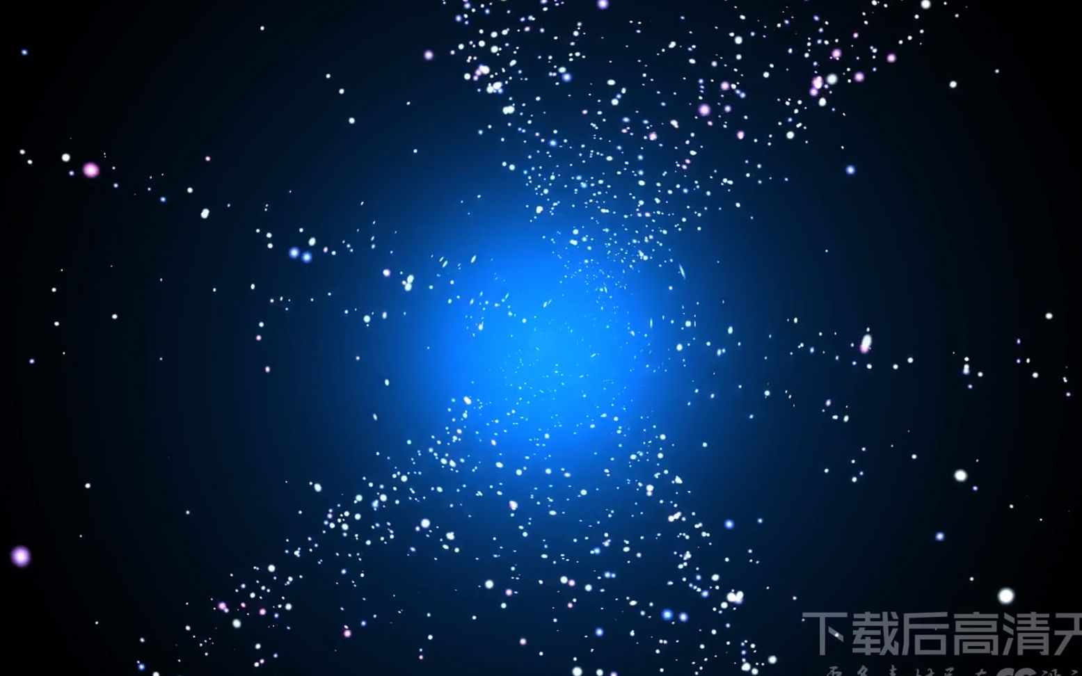 s275 2K画质深蓝色粒子大气高科技背景动态视频素材ae视频 会声...