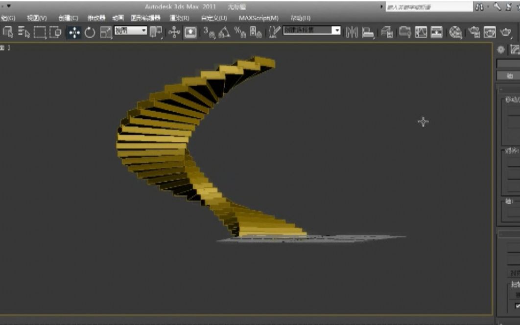 3d旋转楼梯建模方法